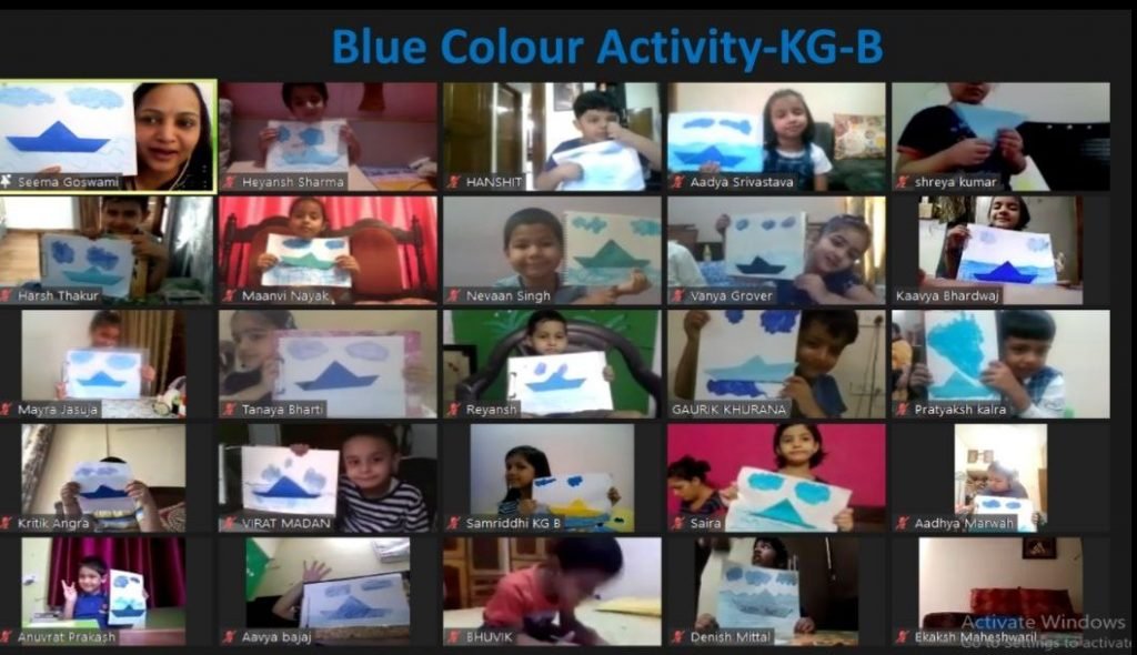 Blue Color Day 2021 - Salwan Montessori School, Gurugram