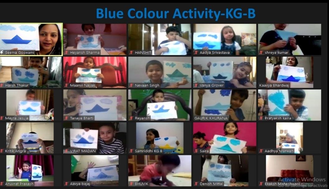 Blue Color Day 2021 - Salwan Montessori School, Gurugram